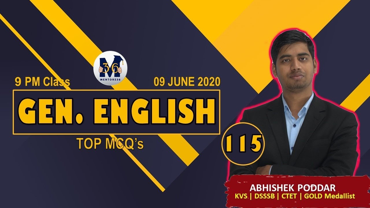 KVS T20 DSSSB CTET General English MCQ Previous Year Questions By kvs-t20-dsssb-ctet-general-english-mcq-previous-year-questions-by