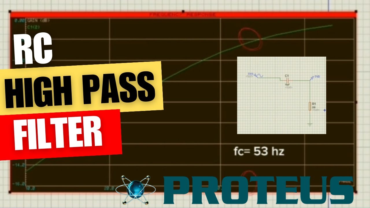 RC High Pass Filter: proteus software simulation and explanation - YouTube