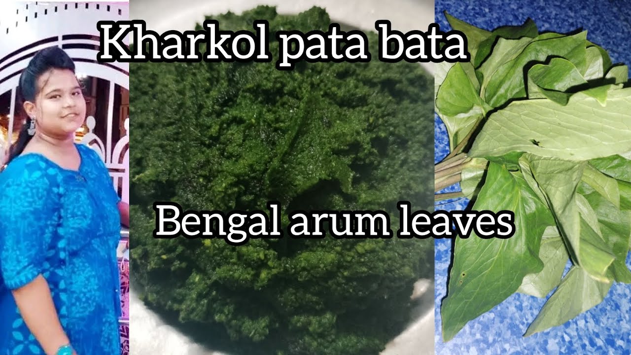 Kharkol pata bata/ghatkol pata bata/Bengal arum leaves 😍 - YouTube