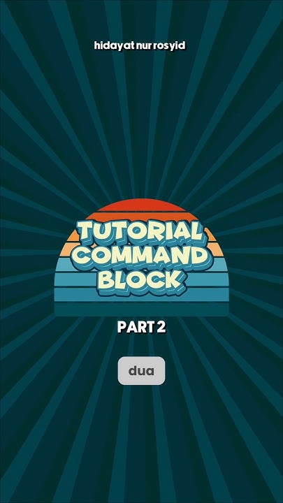 Tutorial Command Block Part 2 - YouTube