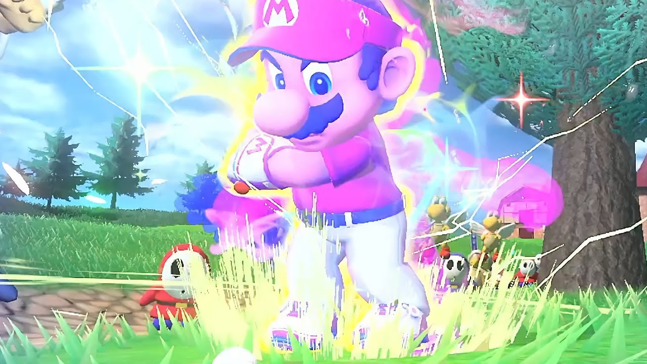 Mario Golf Super Rush Mario vs Bowser vs Bowser Jr vs Pauline in Bonny ...