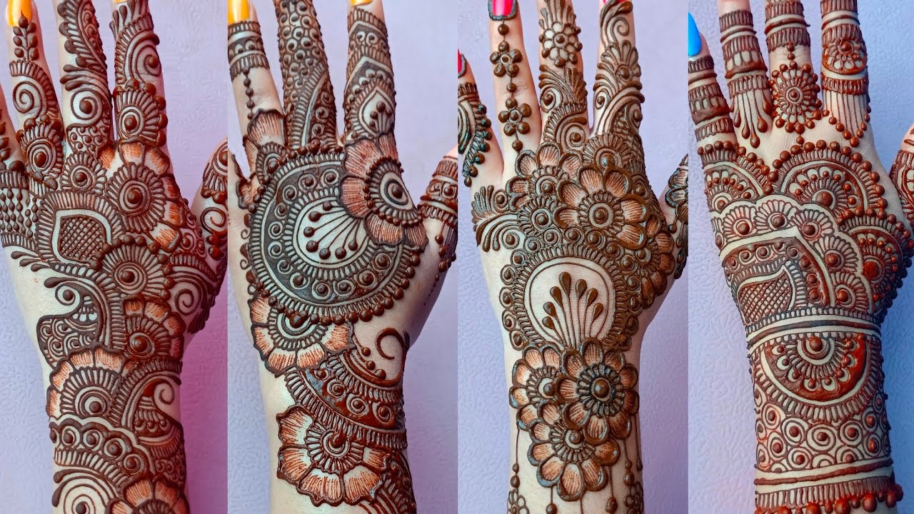 Top - 4 easy bridal mehndi design | simple bridal mehndi design ...