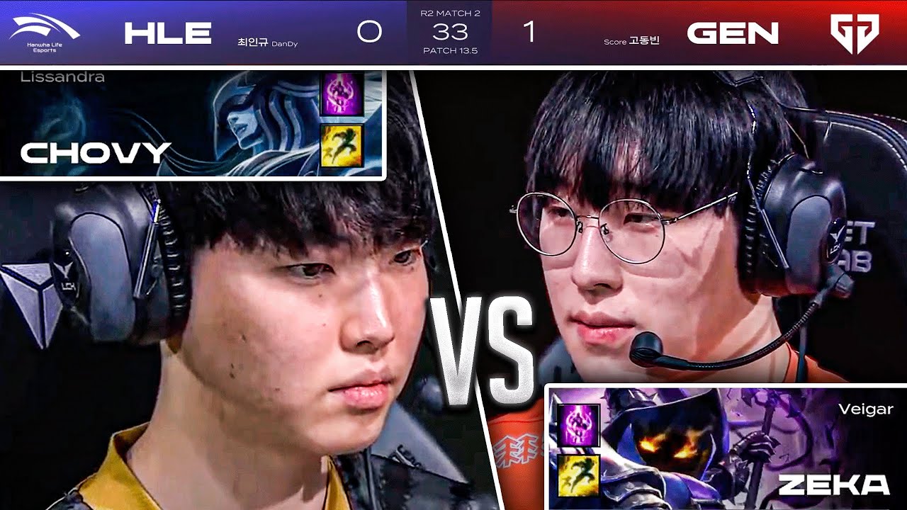 * CHOVY VS ZEKA * DUELO DE TITANES EN MIDLANE // GEN vs HLE Highlights ...