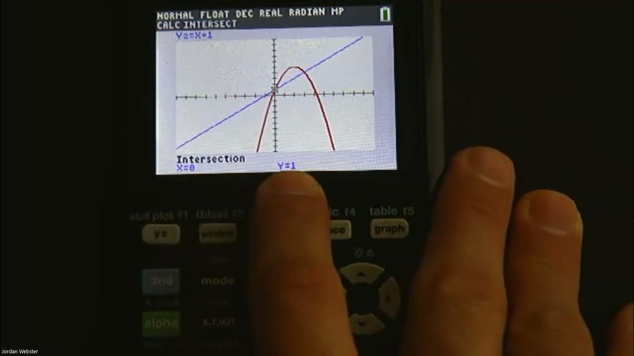 Use TI-84 to find intersections of curves - YouTube