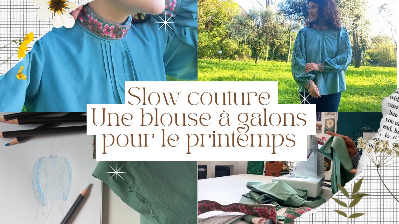 Slow couture - Une blouse à plis religieuses et à galons pour le ...