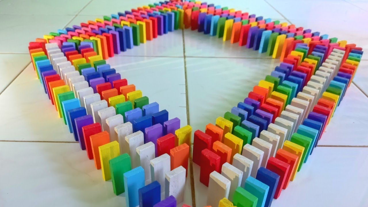 Rainbow Domino Tricks are Beautiful in the Eyes - YouTube