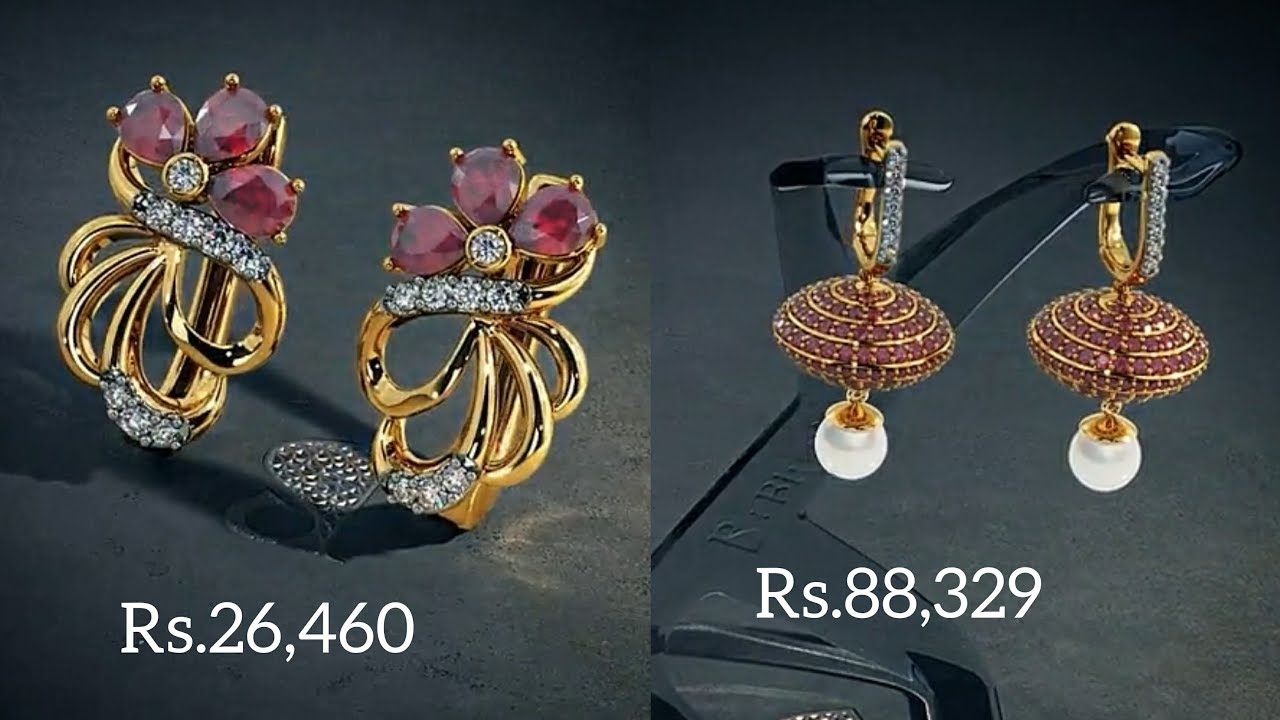 Latest RUBY EARRINGS designs with PRICE FROM BLUESTONE - YouTube