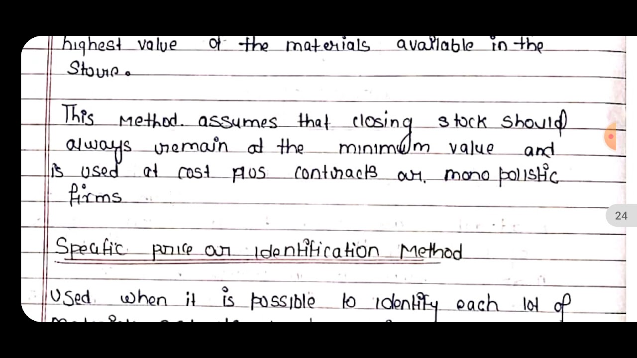 COST ACCOUNTING|HIFO METHOD(HIGHEST IN FIRST OUT)|CHAPTER-3|PART-48 ...