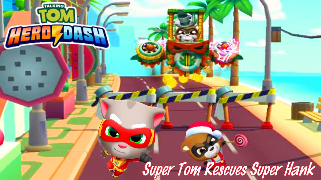 Talking Tom Hero Dash - Super Tom Rescues Super Hank - Talking Tom Hero ...