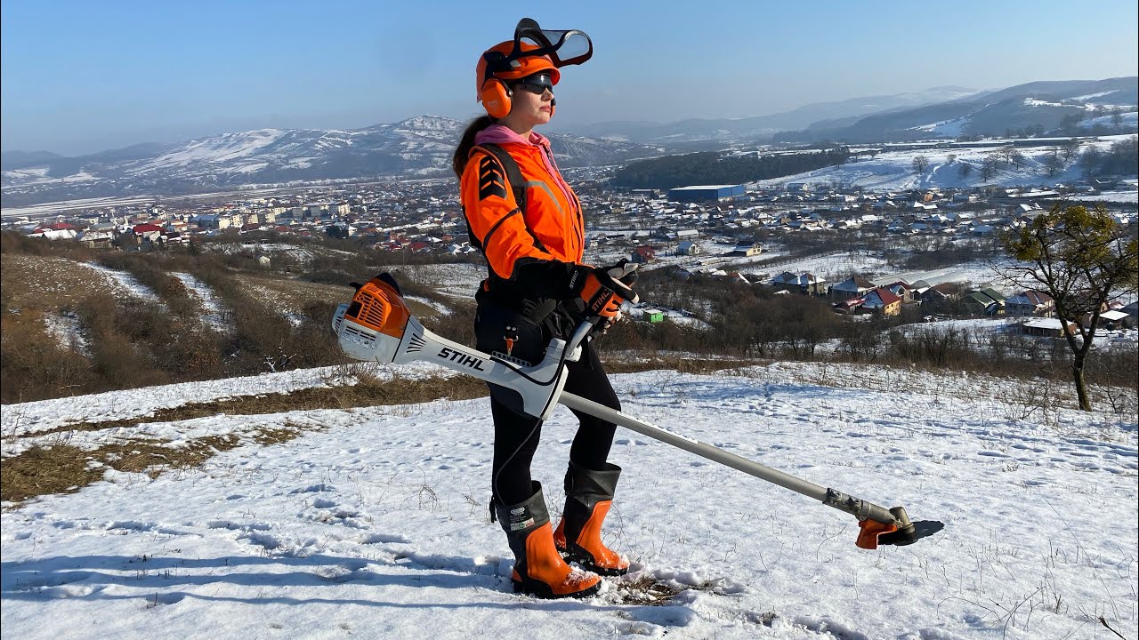 Cutting for the first time with Stihl Fs 560-C with circular saw blade ...