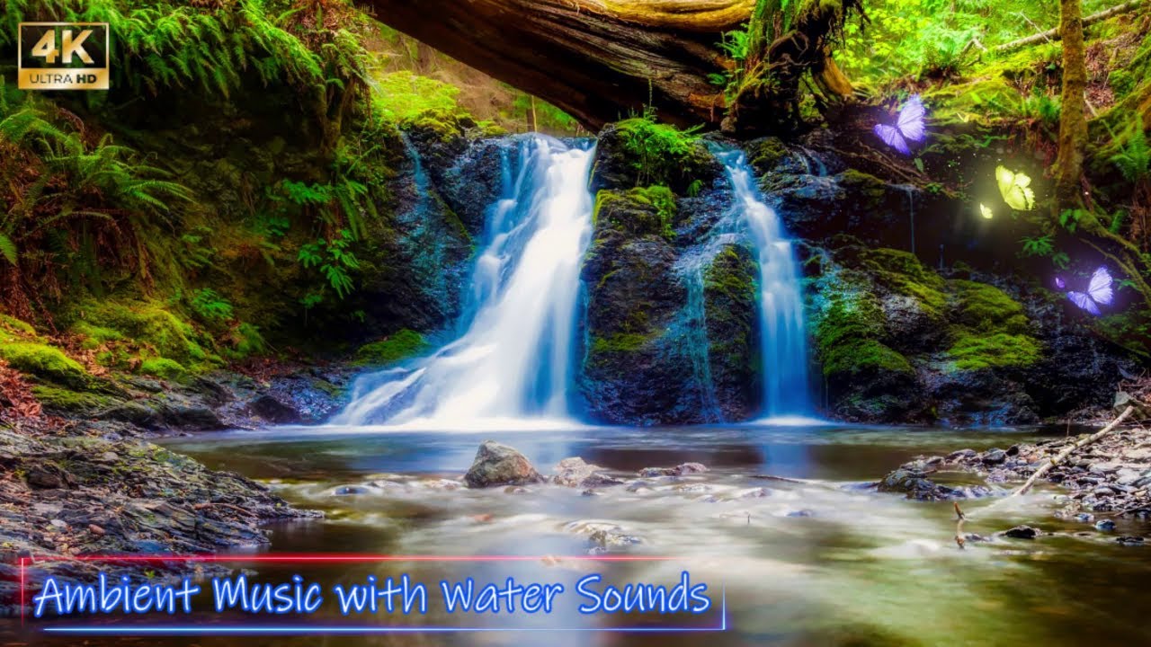 Relaxing River Sounds with Ambient Music, Creek Sounds, Water Sounds ...