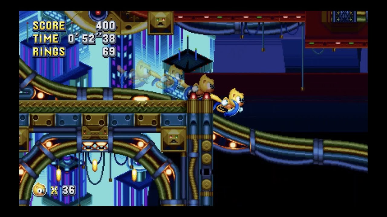 Sonic Mania Plus: Titanic Monarch Zone Act 1 (Super Ray) [1080 HD ...