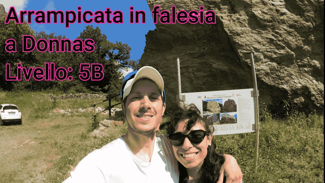 Arrampicata in falesia a Donnas (Aosta) - Livello 5B - YouTube