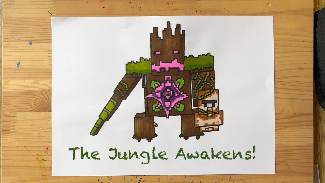 Drawing with Juni #180: How to draw the Jungle Abomination | Minecraft ...