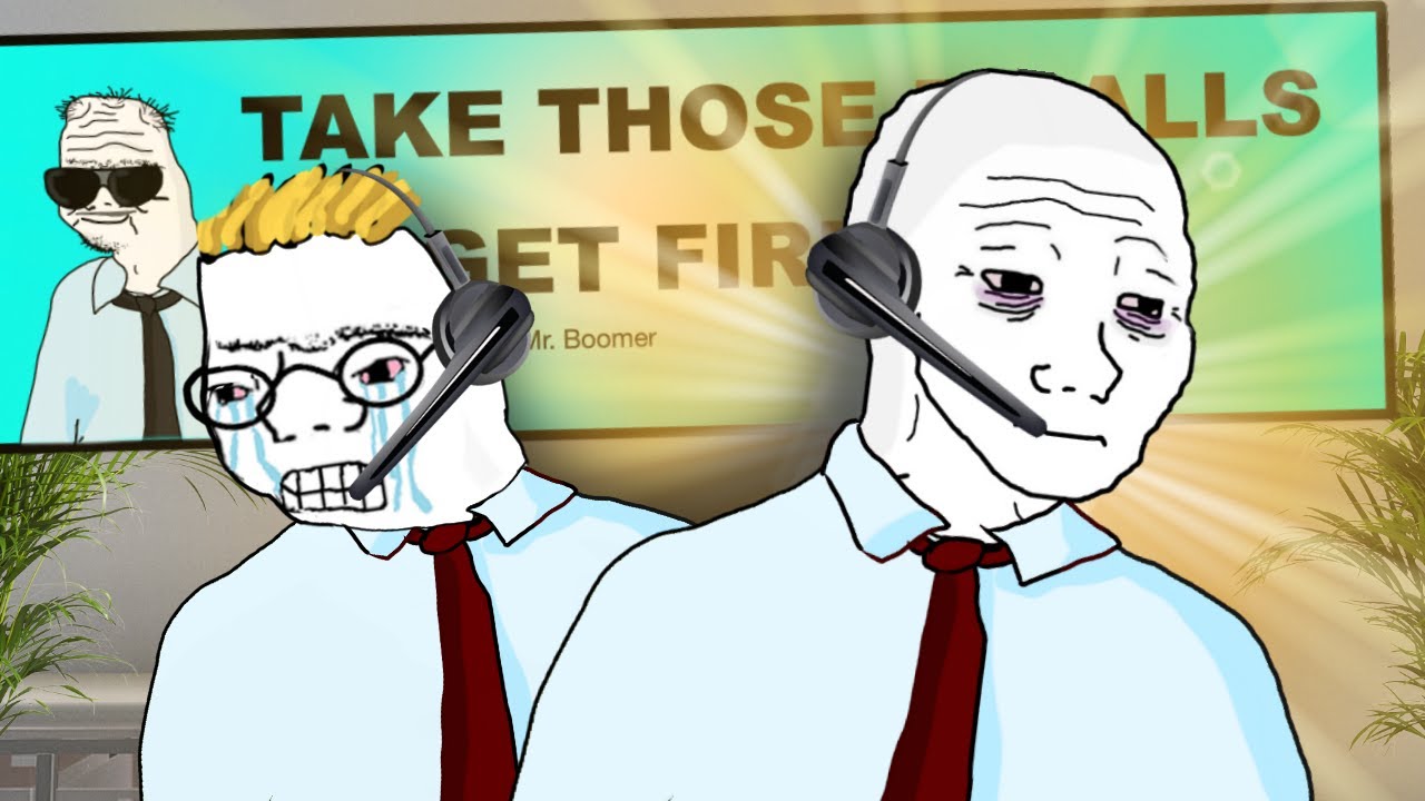 LIFE OF A CALL CENTER EMPLOYEE (WOJAK DOOMER MEME) - YouTube