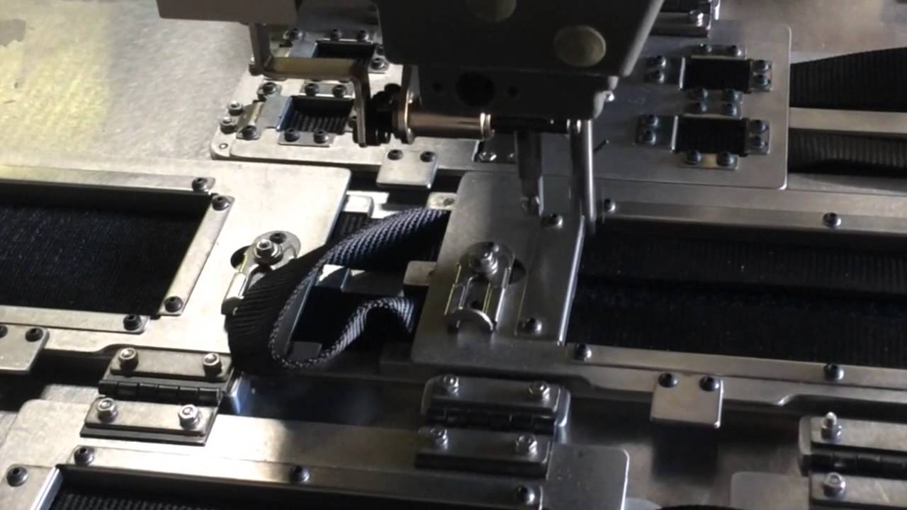 PROGRAMMABLE SEWING MACHINE PALLET CLAMP AUTOMATION - YouTube