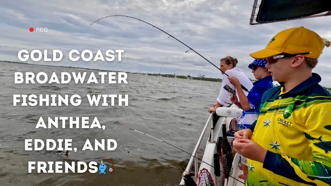 Gold Coast broadwater fishing for whiting with Anthea, Eddie, and ...
