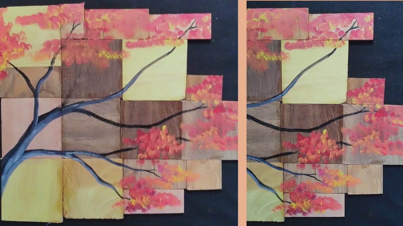 Creative art with wood blocks - YouTube