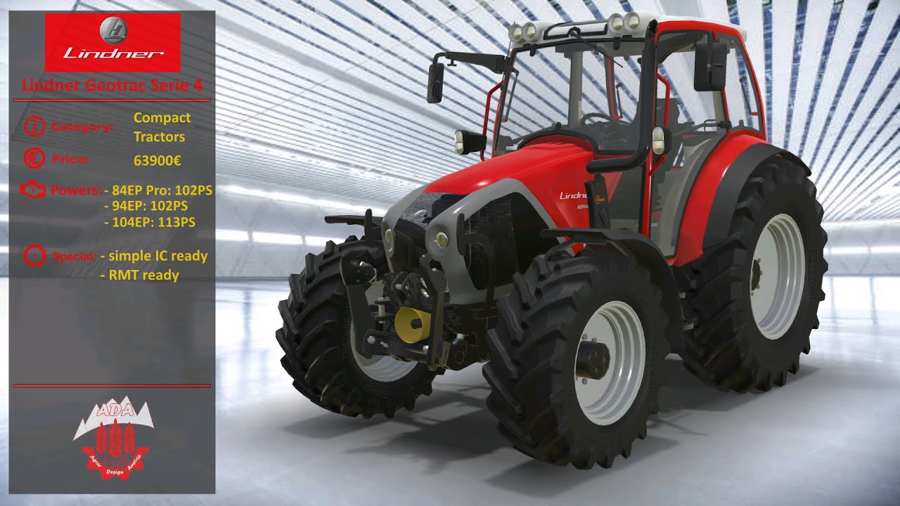 Lindner Geotrac Serie 4 by Agrar Design Austria l MODTRAILER LS19 - YouTube