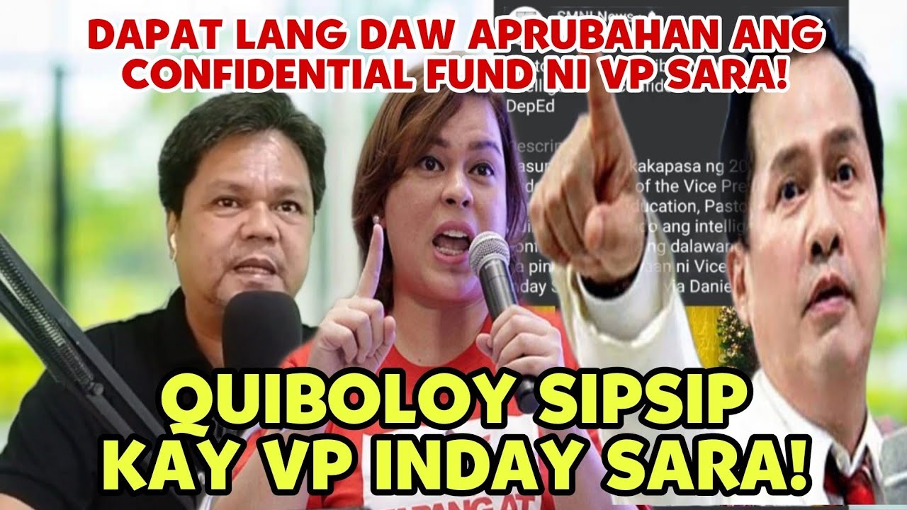 QUIBOLOY SIPSIP KAY VP INDAY SARA! DAPAT LANG DAW APRUBAHAN ANG ...