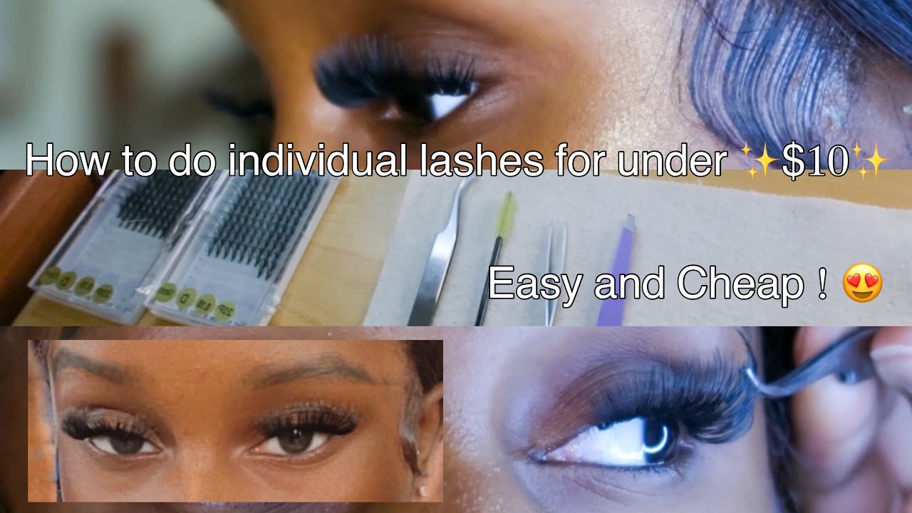 How to: Individual lashes on yourself for less than $10 !! - YouTube
