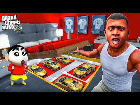 Shinchan & Franklin Found a SECRET GARAGE Inside Their House! 🚗🔥 | GTA 5 Malayalam