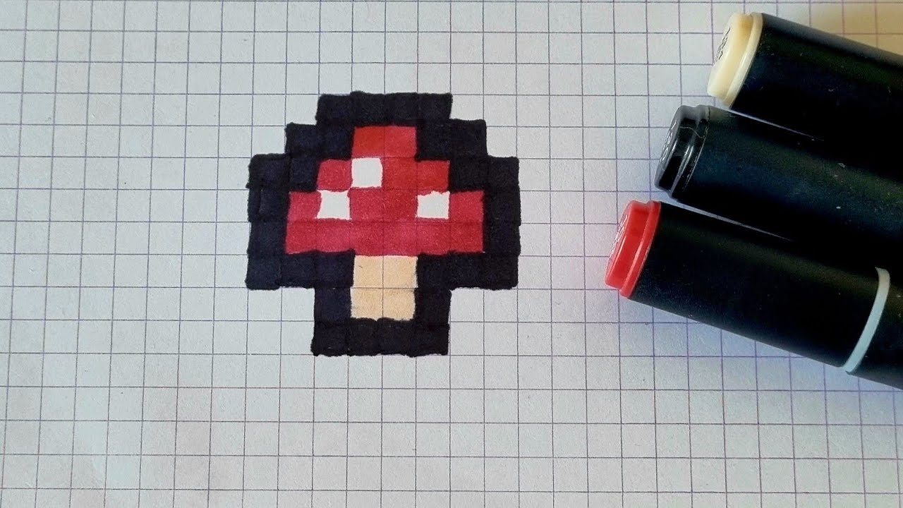 Comment Dessiner un Champignon en Pixel Art Facilement 🍄 | Tutoriel ...