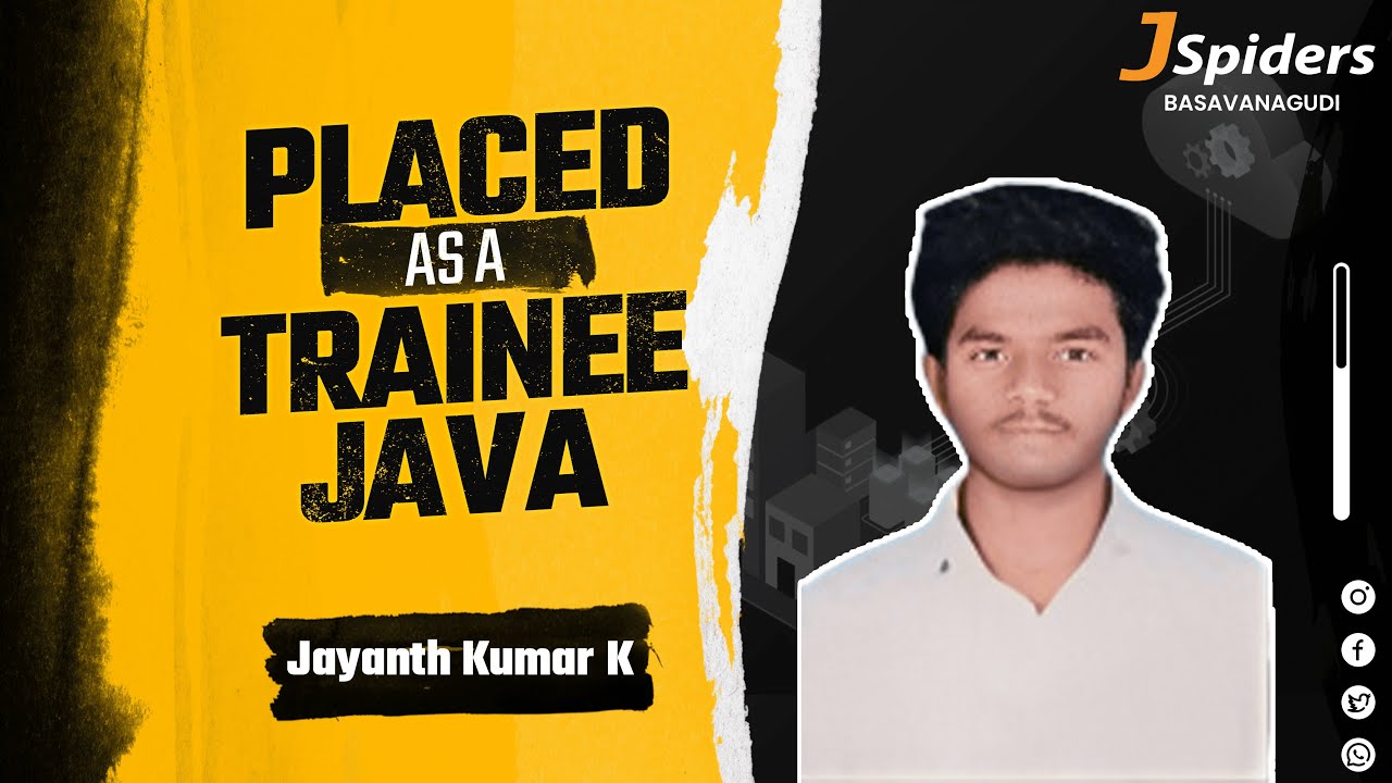 Jayanth Kumar Journey: From Jspiders Basavanagudi to IT Trainee | BE - YouTube