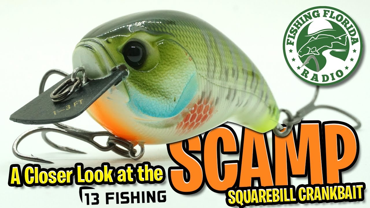 A Closer Look at the 13 Fishing Scamp Squarebill Crankbait - YouTube