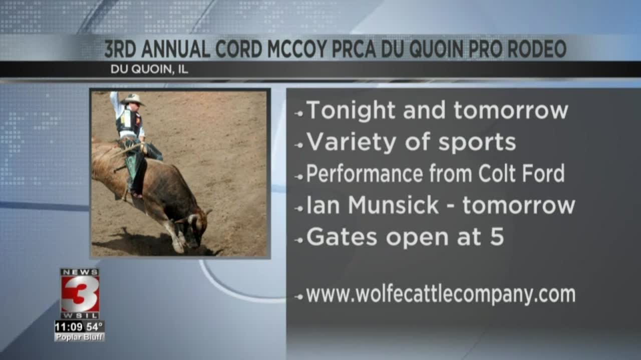 Third Annual Cord McCoy PRCA Du Quoin Pro Rodeo begins Friday - YouTube