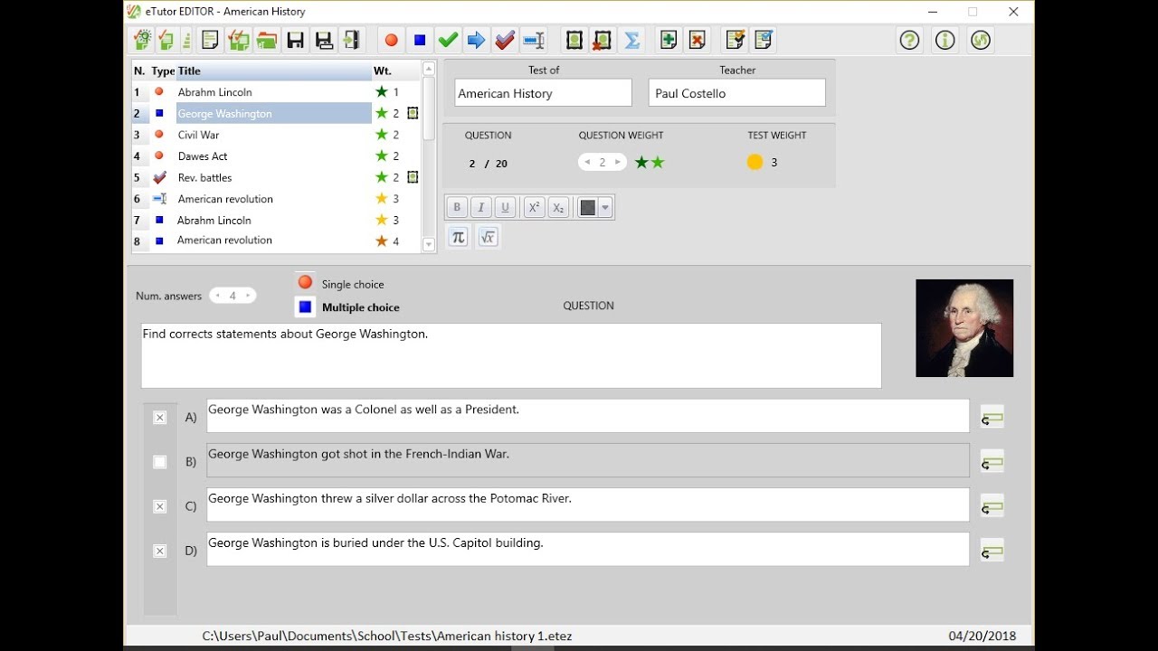 eTutor EDITOR: the software for assessment in presence. - YouTube