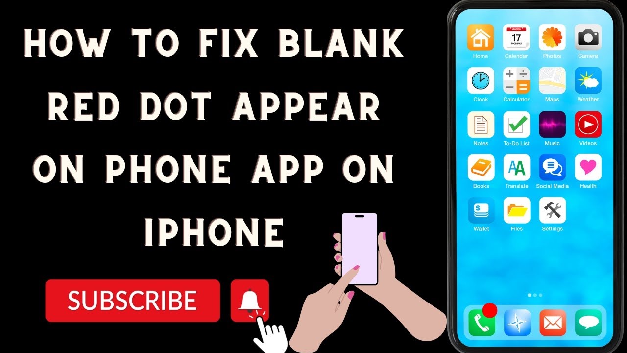 How to Fix Blank Red Dot Appears on Phone App on iPhone? - YouTube