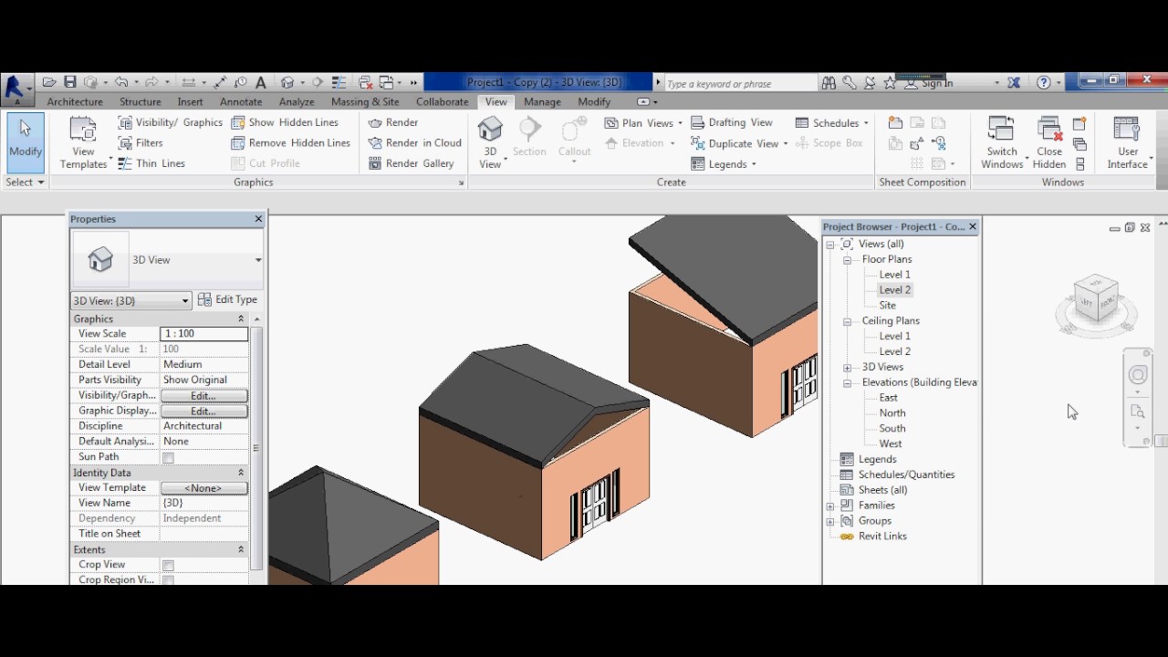 tutorial membuat atap pada revit - YouTube
