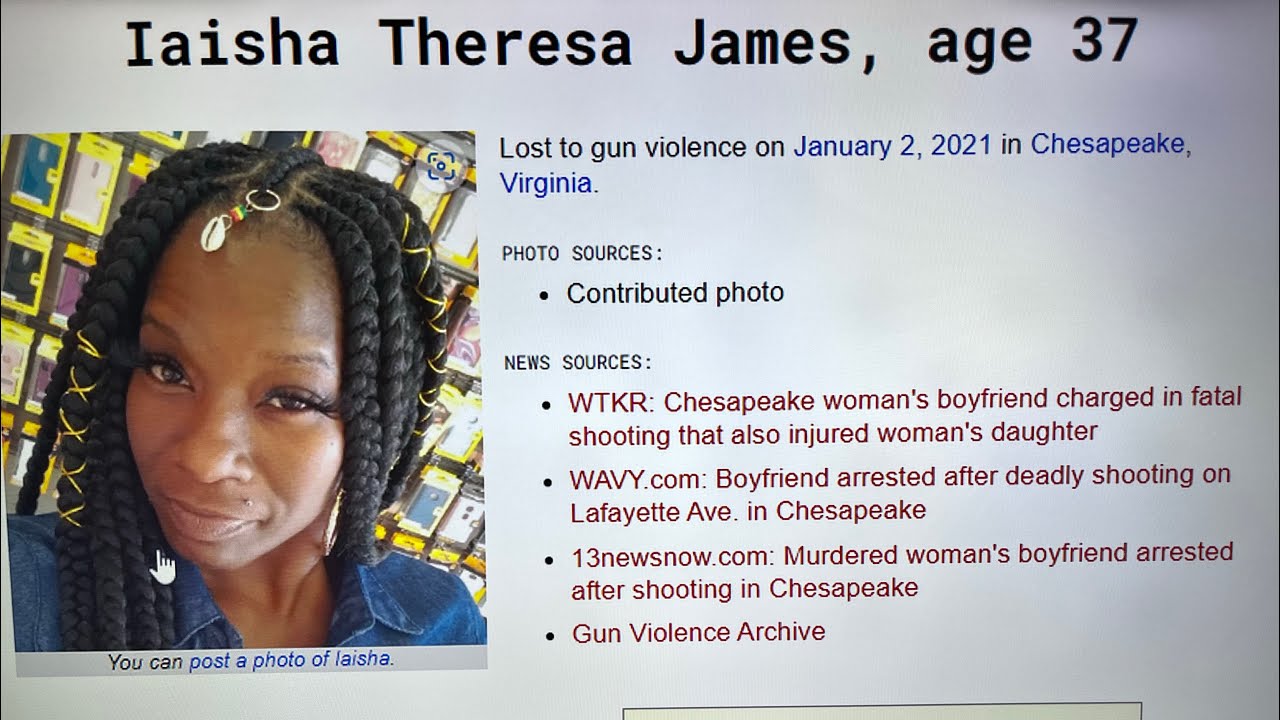 CHESAPEAKE, VIRGINIA JAN 2, 2022, IAISHA THERESA JAMES 37 BF 39 CHARGED ...