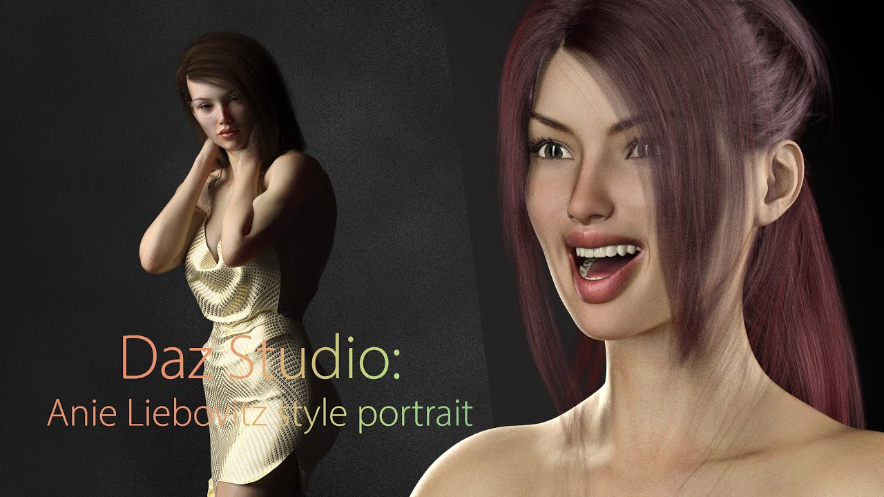 Daz Studio pro TIps: Creating Annie Liebovitz Style portrait - YouTube