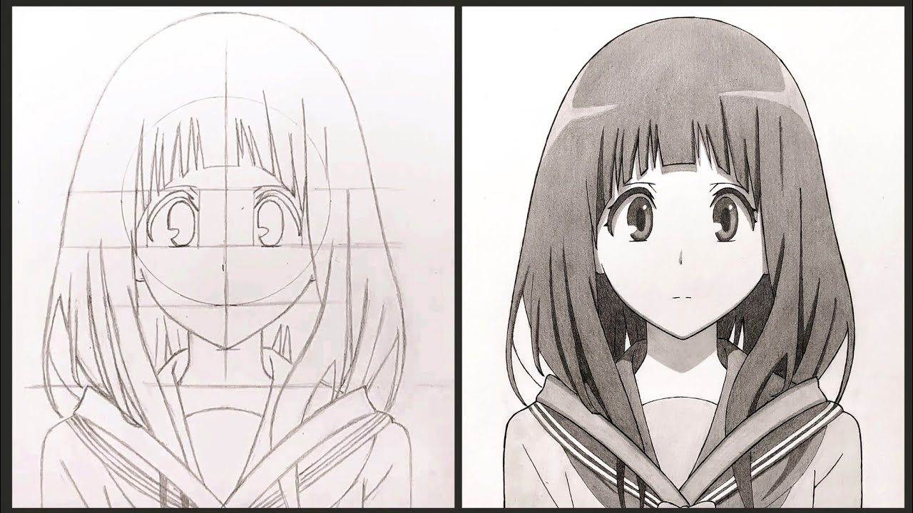 Tutorial Menggambar Anime Untuk Pemula - Step by Step | Chitanda Eru ...