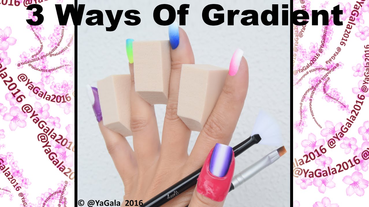 3 Different ways of making gradient / 3 Способа создания градиента ...