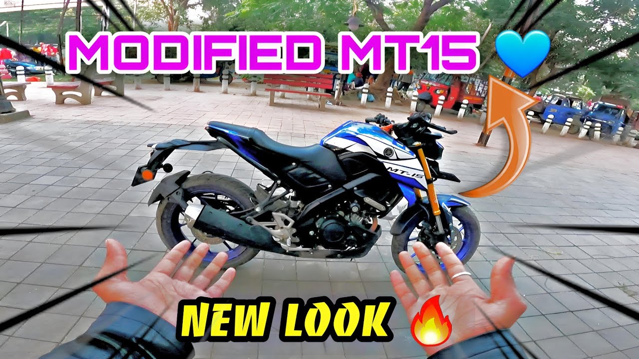Yamaha MT15 Modification 😍 New Look 🔥 Wrap finally ho gya 💛 Modified MT ...