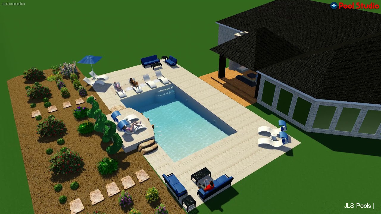 3D POOL DESIGN BY JLS POOLS - YouTube