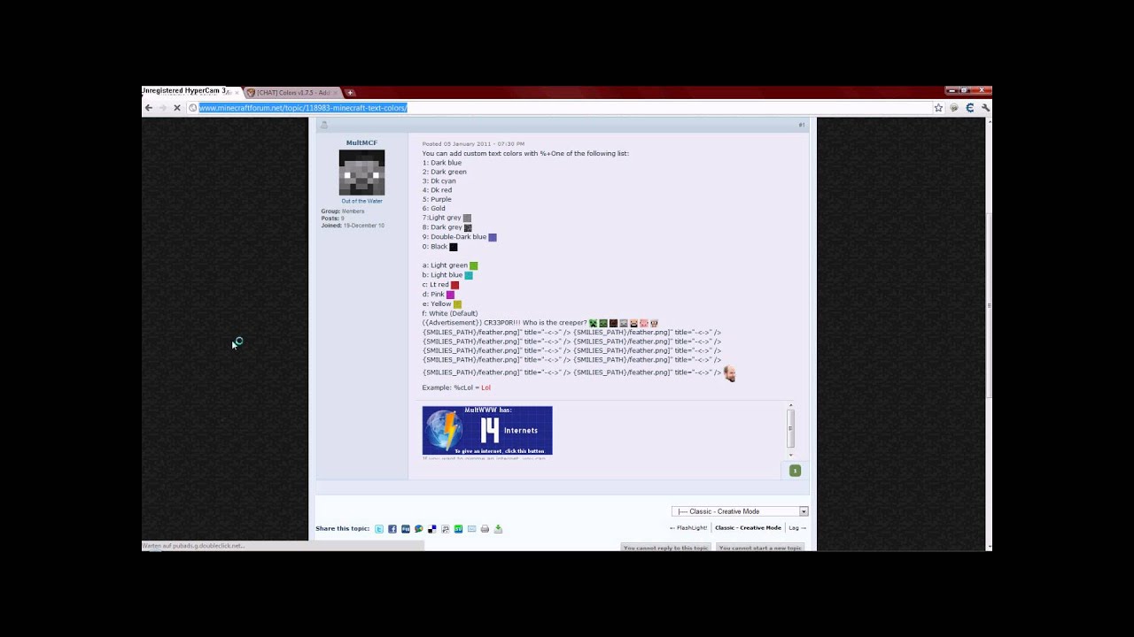 Minecraft [Tutorial] Chat Colors [German] - YouTube