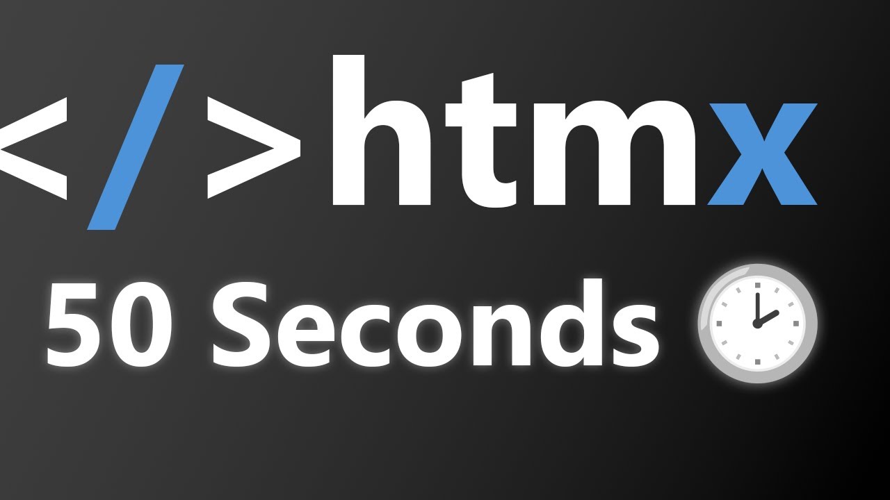 Quick Look At Htmx Youtube
