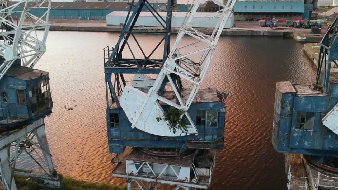 Harbor Cranes, Albert Dock, Leith, UK - YouTube