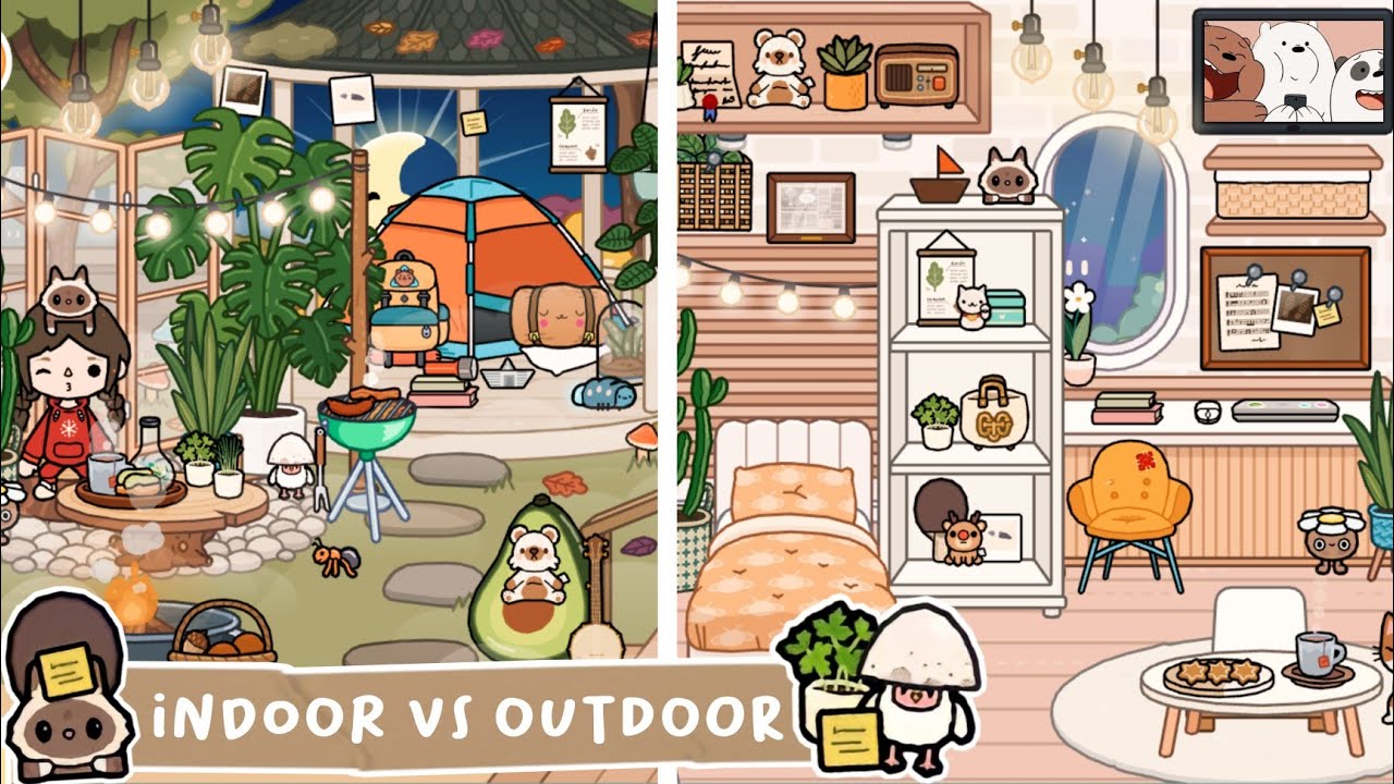 Toca Life World : NEW AESTHETIC INDOOR VS OUTDOOR BEDROOM DESIGN ...