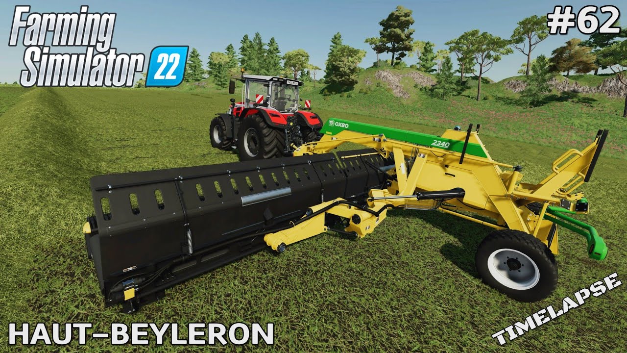 Windrowing hay with the OXBO merger and planting wheat | HAUT-BEYLERON ...