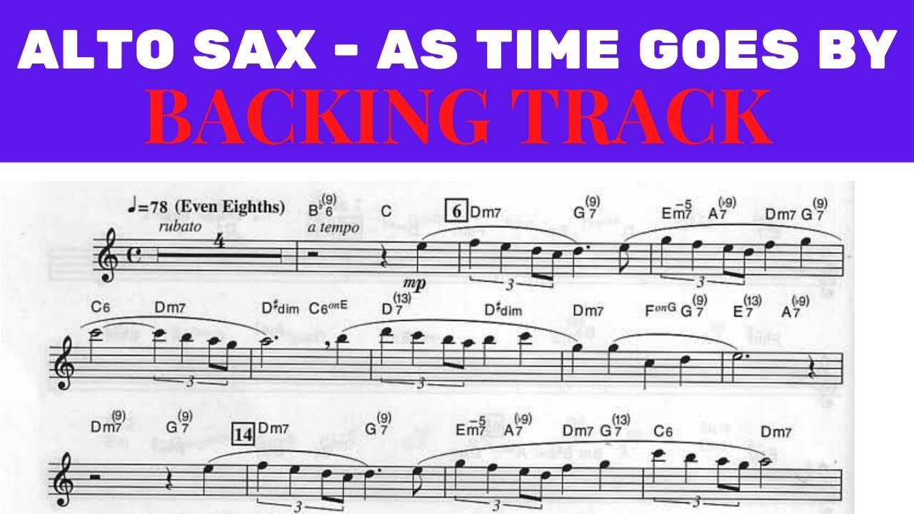 As Time Goes By [ALTO SAX] [backing track] - YouTube