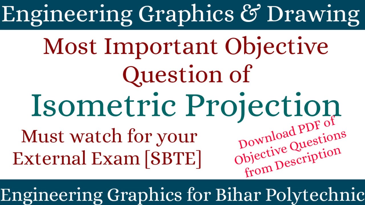 Objective questions of Isometric Projection | Engineering Graphics ...