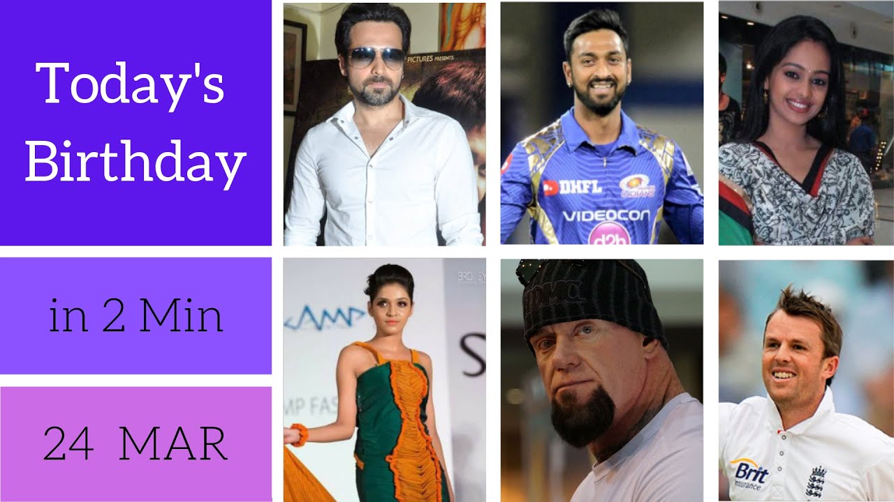 Today's Famous Birthdays | On This Day | 24 MAR - YouTube