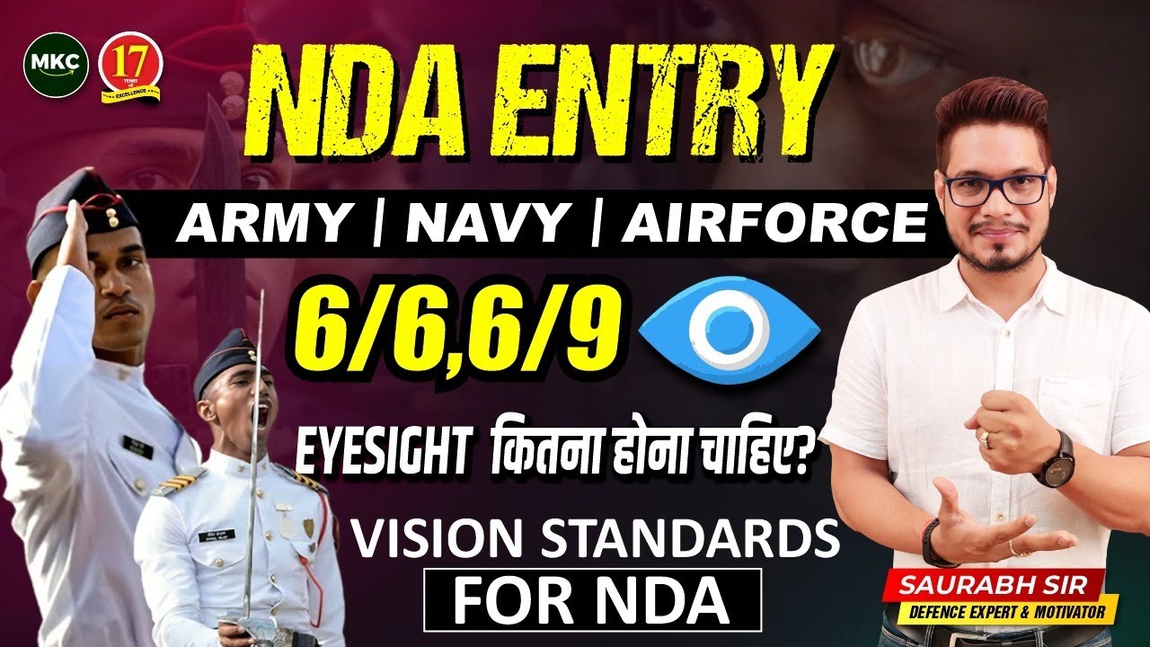 Eyesight Requirement for NDA 2024 | Medical Standard Of Eyesight For ...