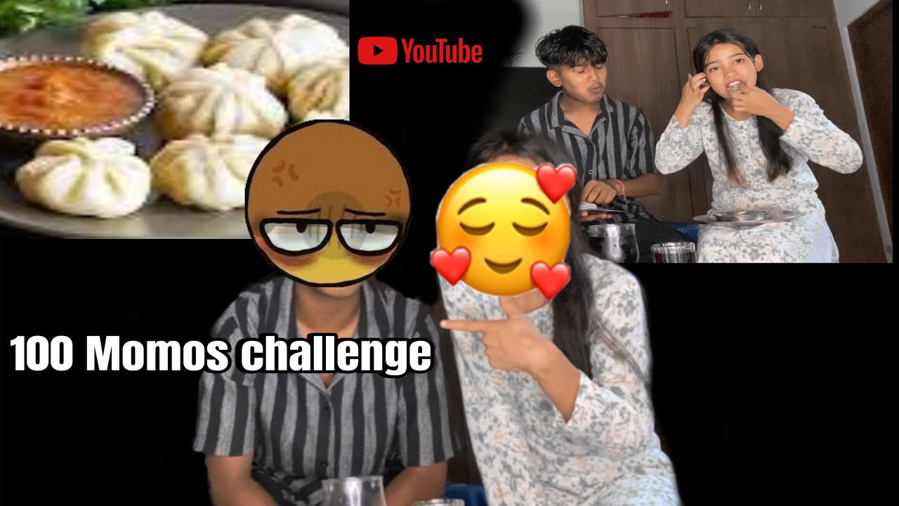 100 💯 momos challenge🥵🥟@nitinalex1402 - YouTube