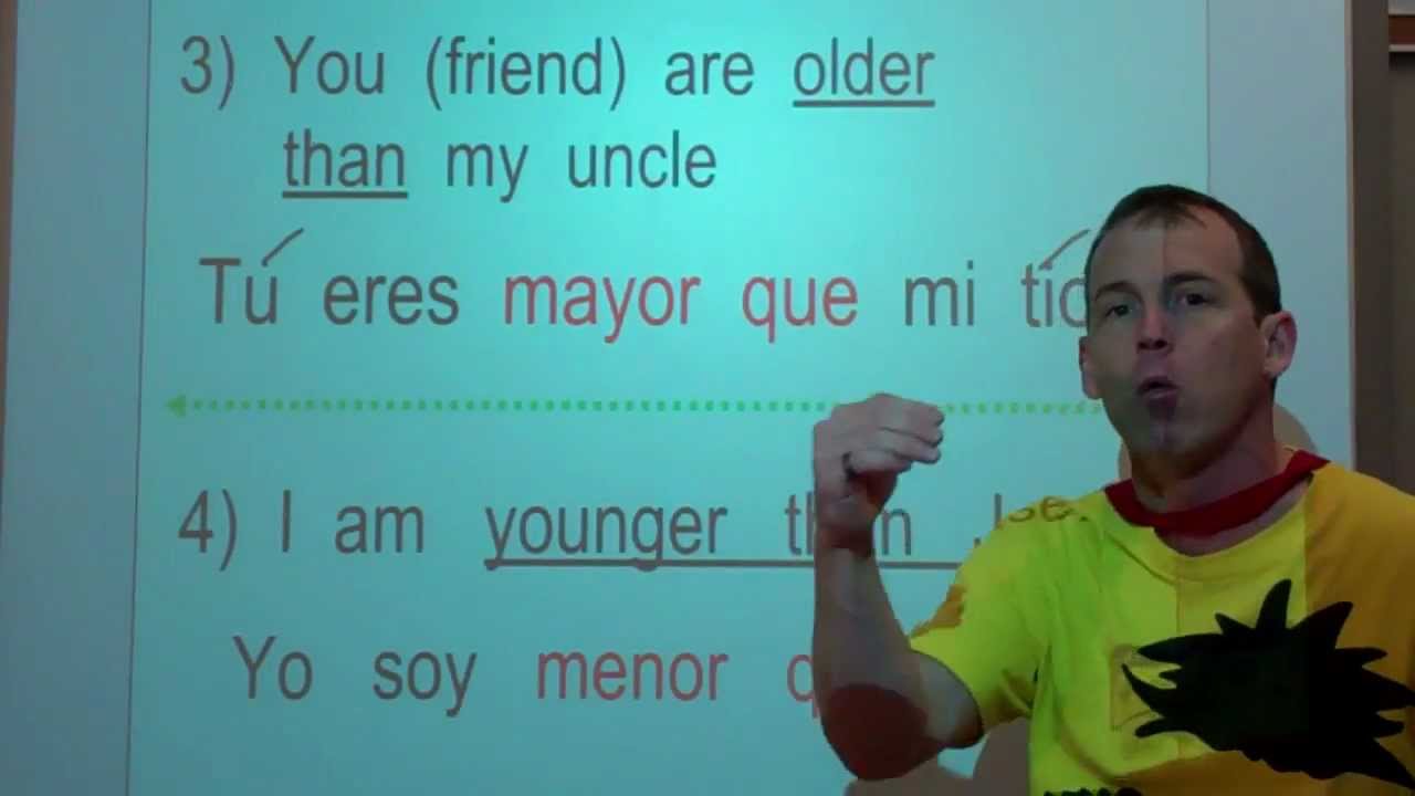 COMPARISONS 2: MAYOR, MENOR, MEJOR, PEOR...The boys are taller than the ...